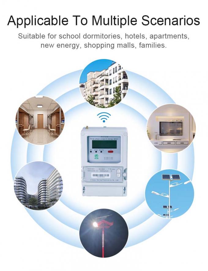 220v 380v Three Phase Prepaid Energy Meter Impact Meter Prepaid Electricity