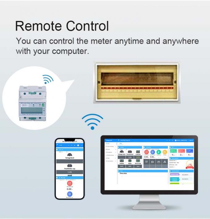 Rechargeable Digital Kwh Meter Single Phase GPRS GSM Smart Wifi Energy ...