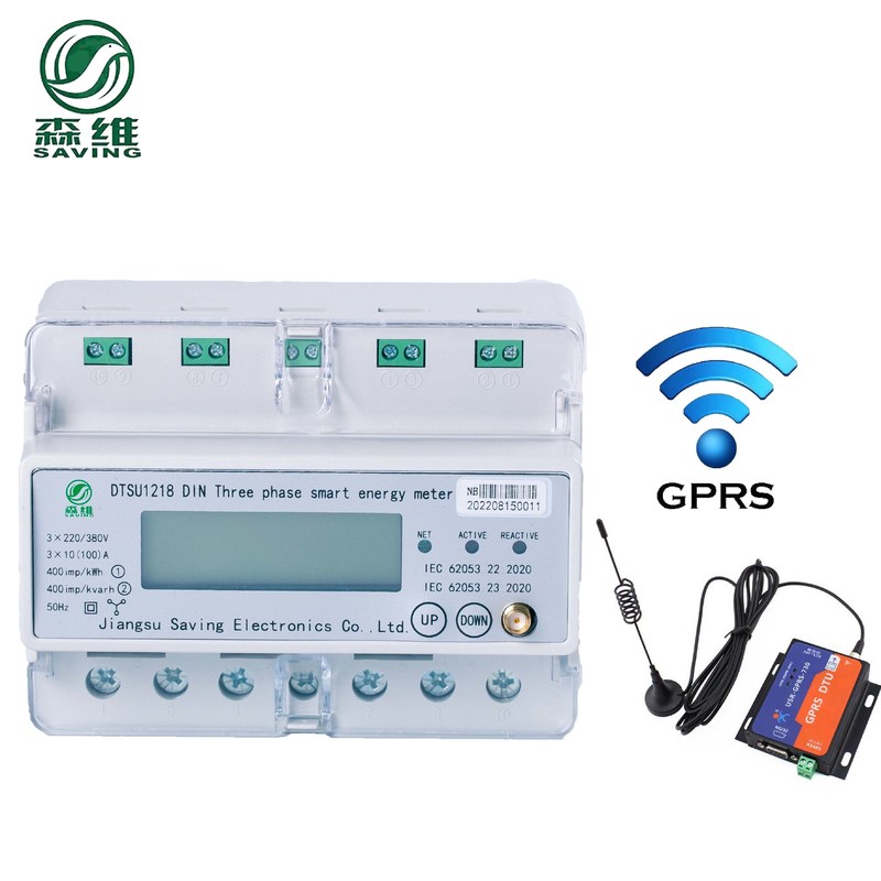 1kg 4 Wires Din Rail 3 Phase Energy Meter Wireless Wifi Lorawan ...