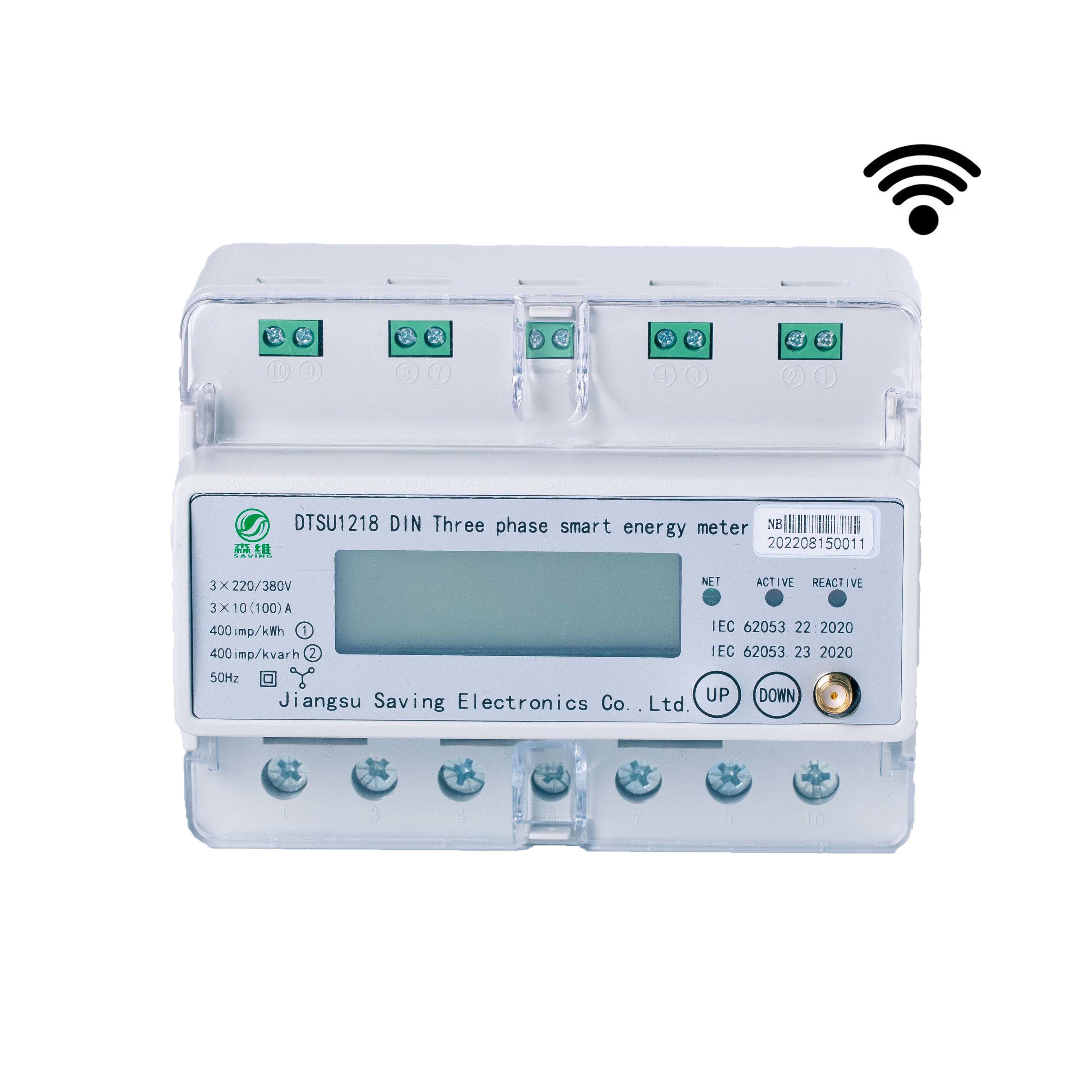 -25℃ To +55℃ Din Rail Power Meter 3 Phase Smart Meter And Prepaid Meter