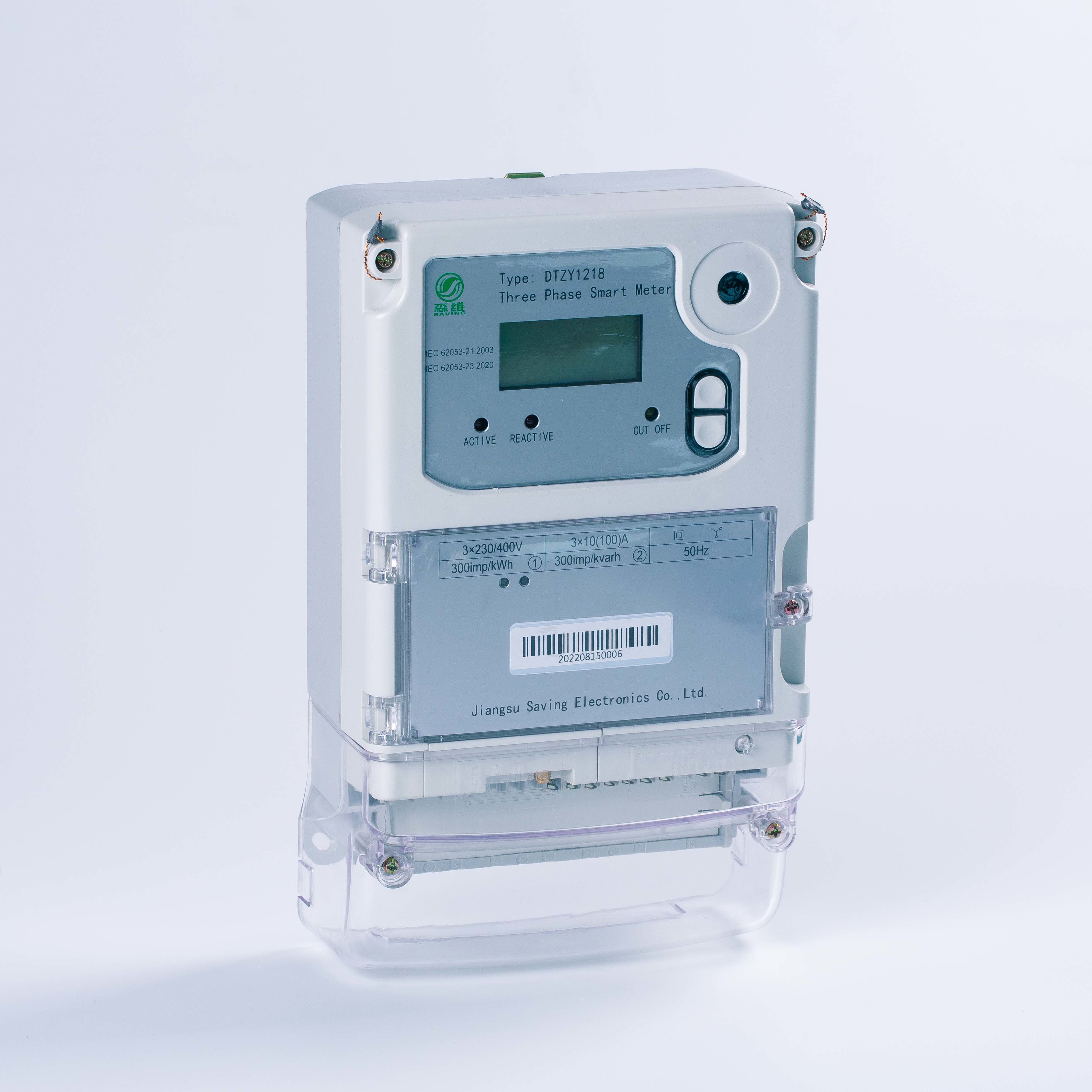 230V White Prepaid Meter Keypad Energy Meter Lcd Three Phase With RS485