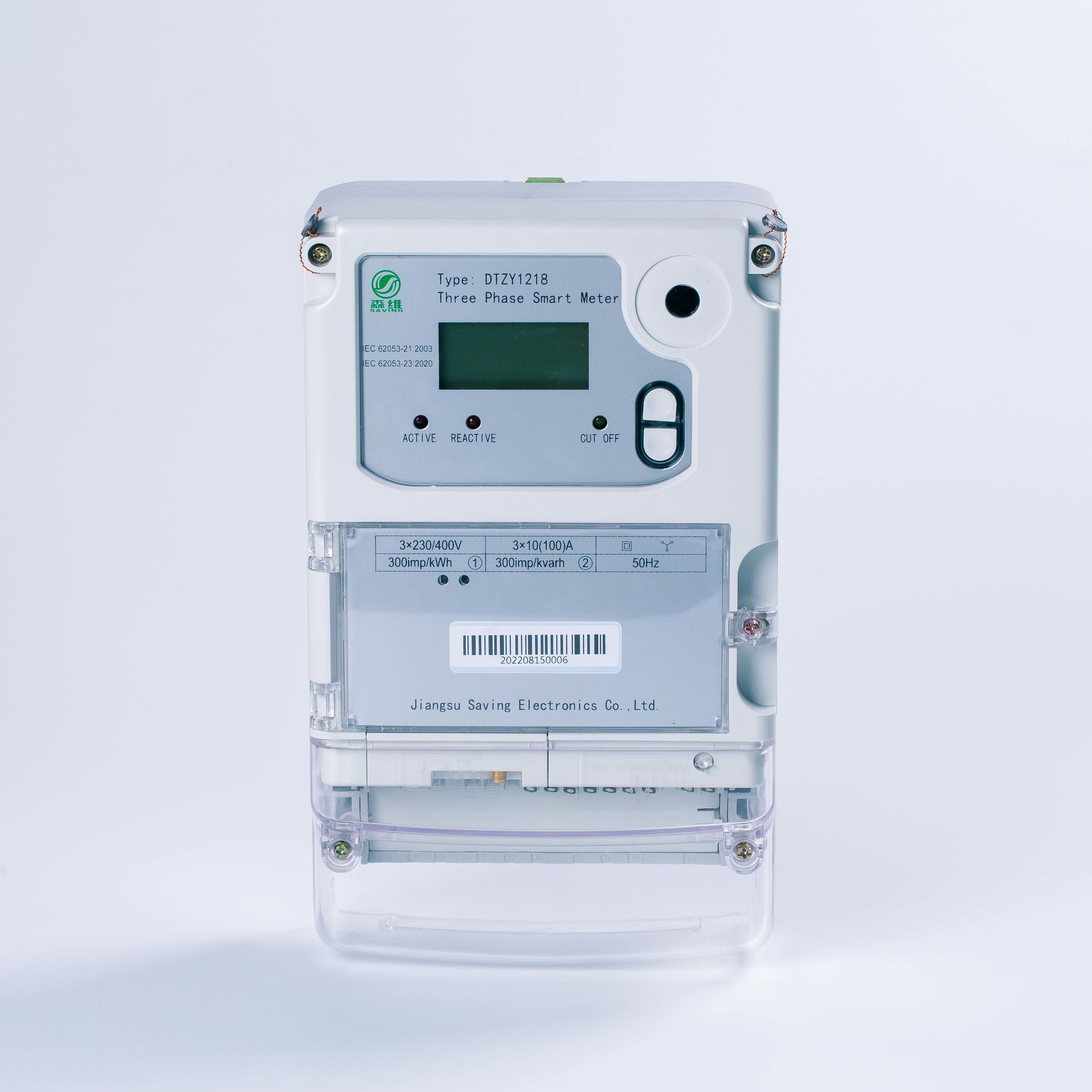 230V White Prepaid Meter Keypad Energy Meter Lcd Three Phase With RS485