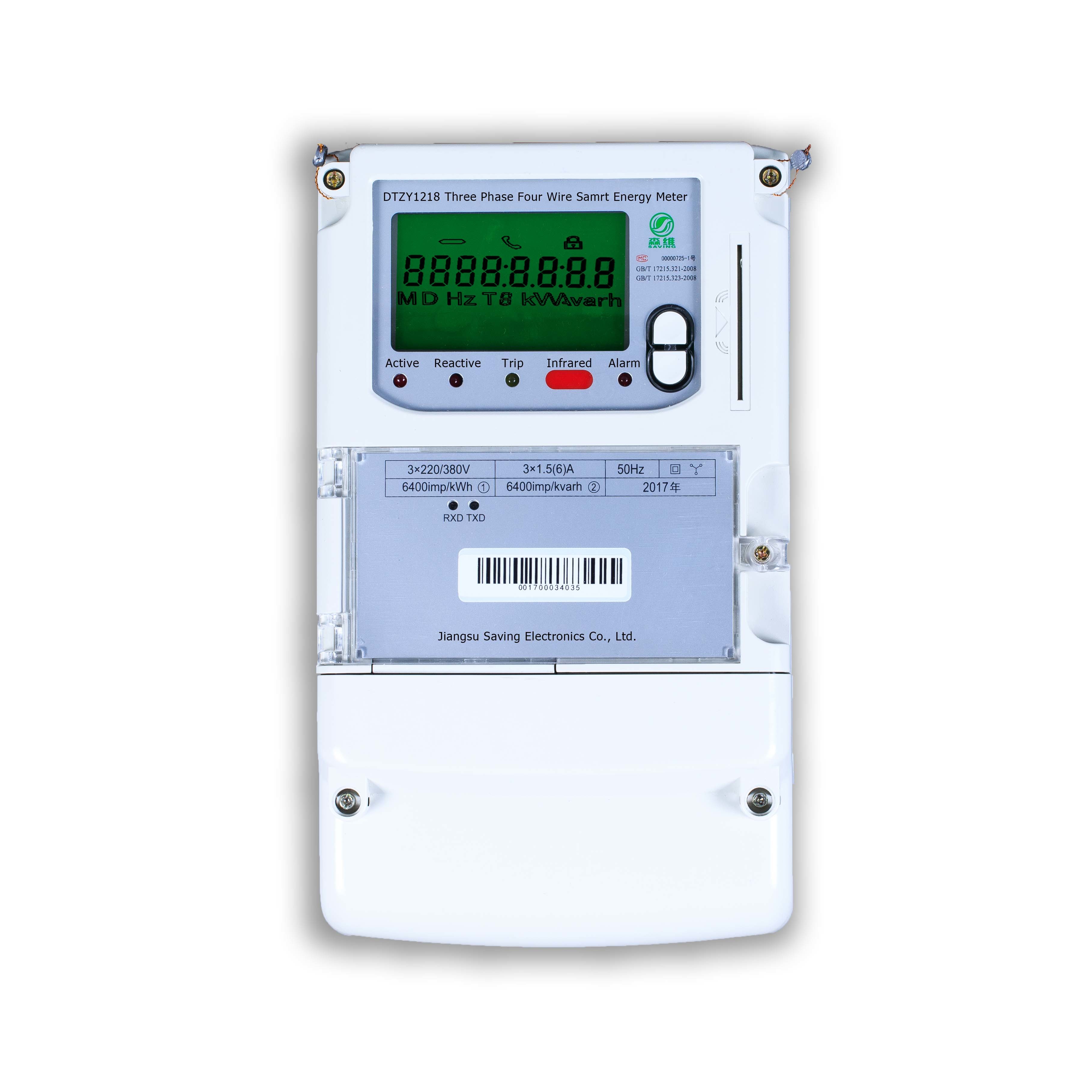 3 Phase Pre Payment Smart Meter Lcd Energy Meter 100A 80A 4 Wire Multi ...