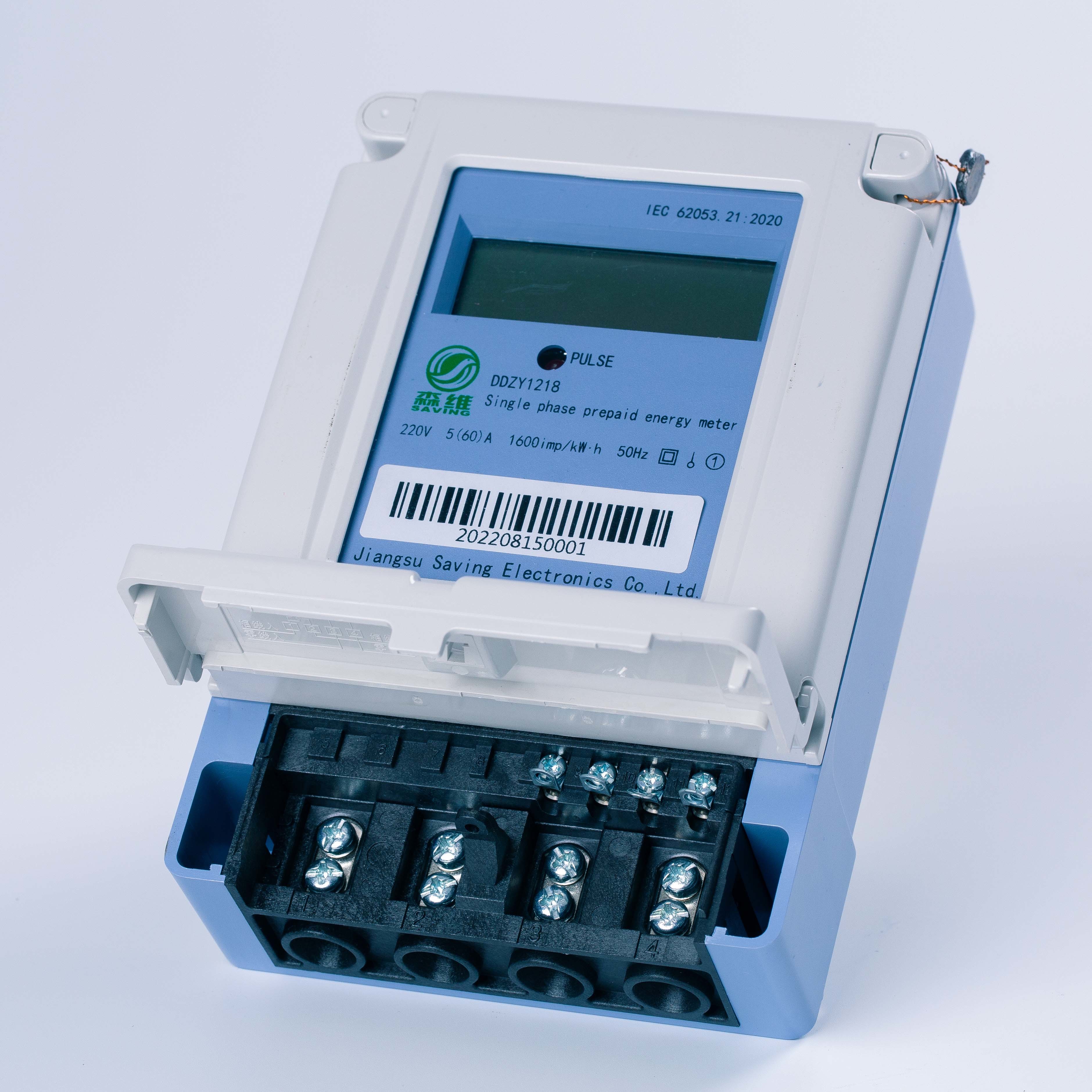 50Hz Single Phase Prepaid Energy Meter 5VA Smart Meter Prepay Power 0.8kg