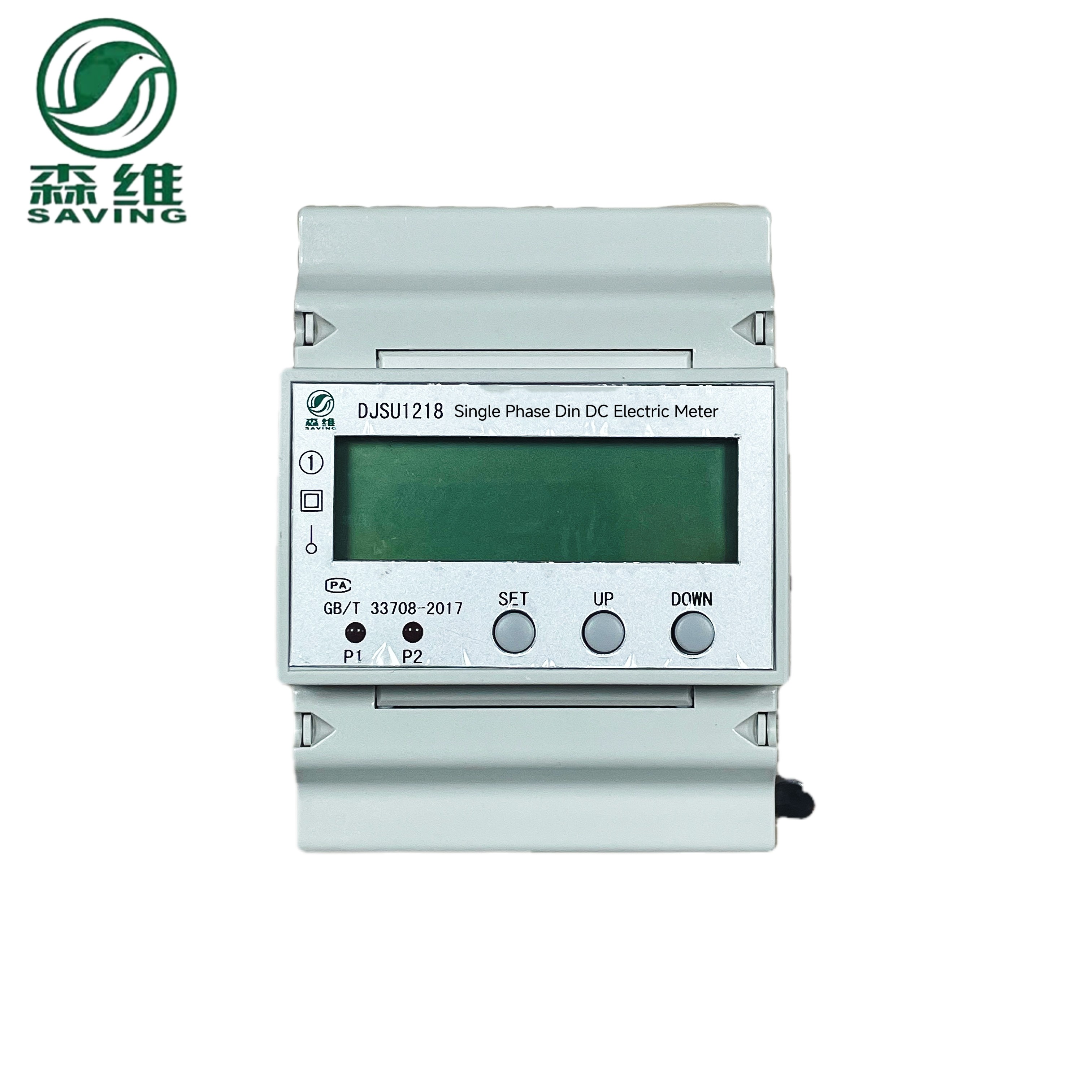 Dc RS485 Prepaid Electronic Energy Meter Double Circuit Lcd Display