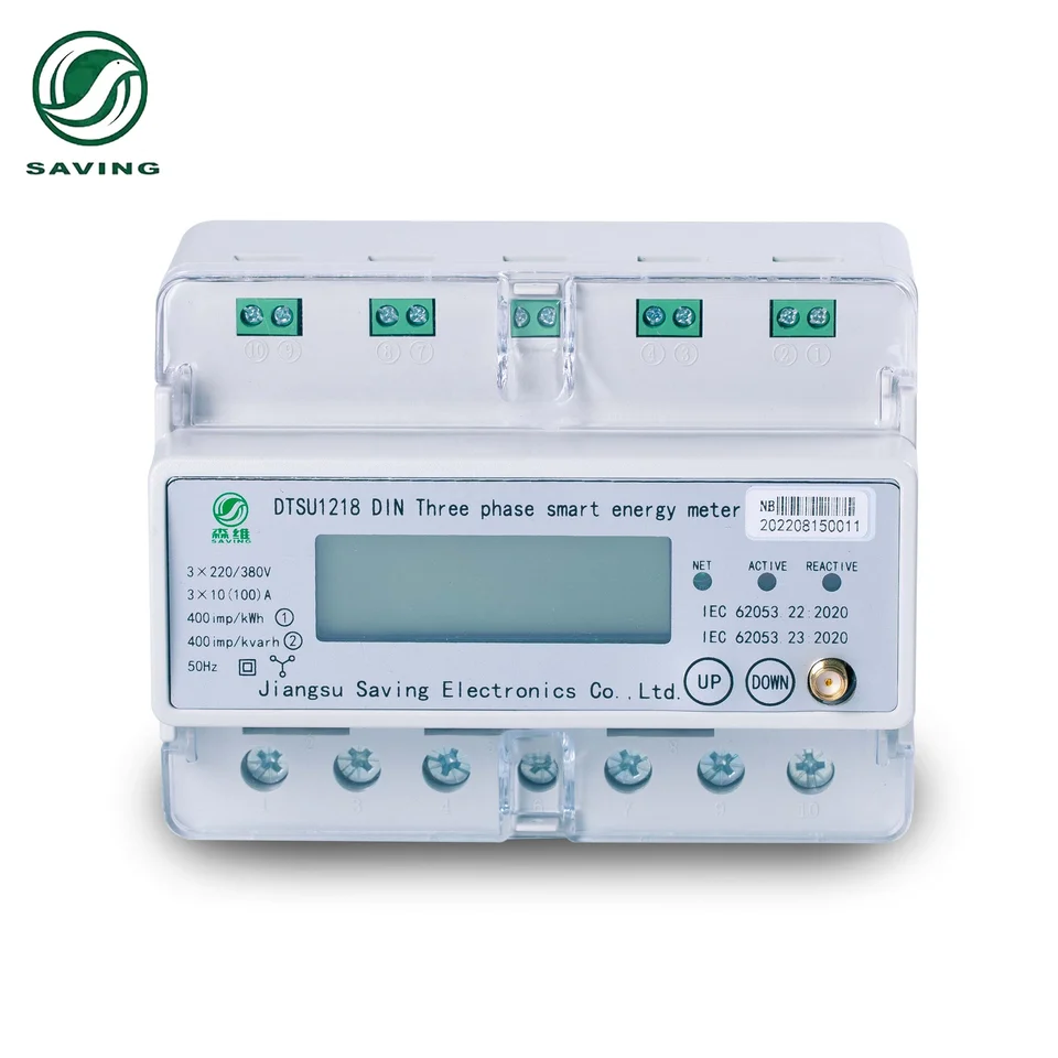 Three phase Din rail Multi Tariff Digital LCD Display Voltage Smart ...