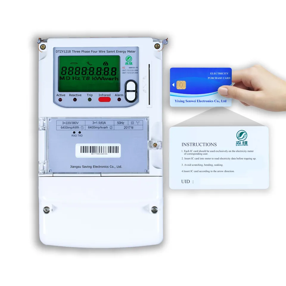 1KW Three Phase Prepaid Energy Meter with RS485 Interface and 3X220 ...