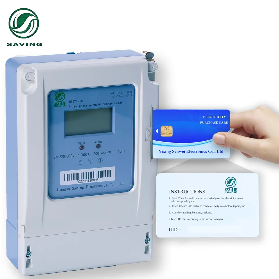 50Hz Frequency Three-Phase Prepaid Energy Monitor with LCD Display and ...