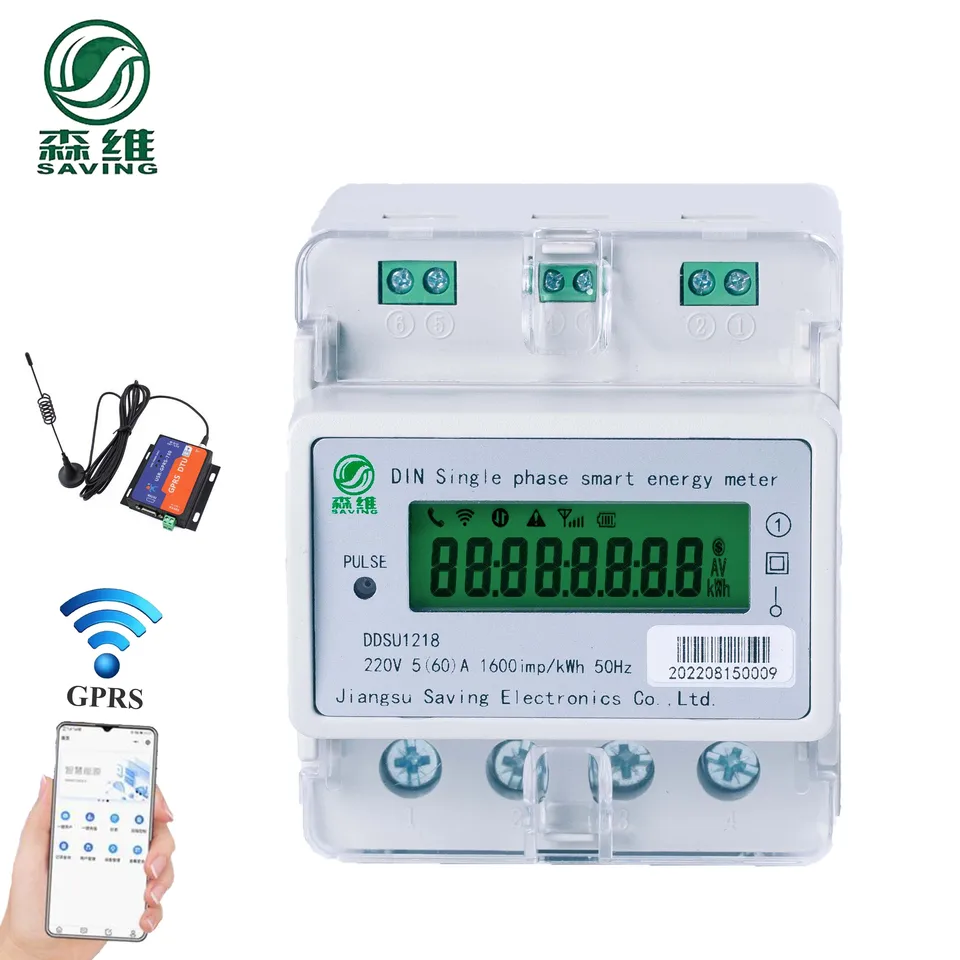 5 60 A Current Single Phase Prepaid Energy Meter with LCD Display and 0 ...