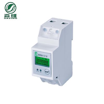 RS485 Modbus RTU Electronic Single Phase Din Rail Energy Meter LCD Digital Backlight