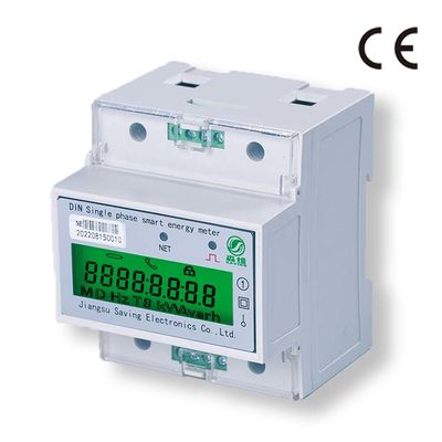 IoT Digital Single Phase Din Rail Energy Meter Solar Power Dual Tariff ...