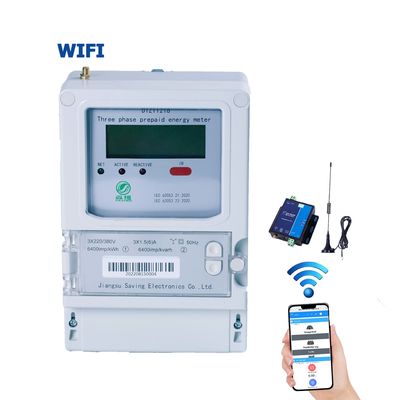 White LCD 3 Phase Digital Power Meter Smart Prepaid System For Electricity