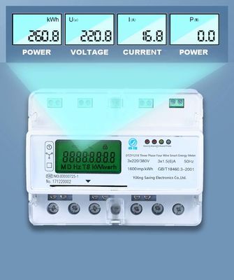 Wifi 3 Phase Din Rail Meter Smart Multi Tariff Digital Energy 3p4w With ...